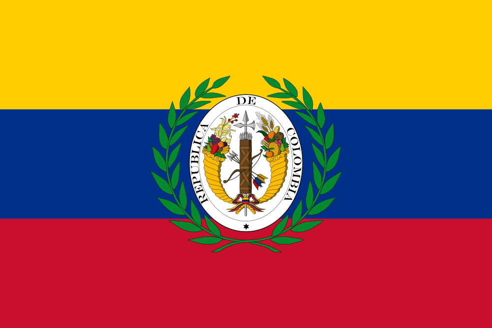 Gran Colombia (1821–1831) flag color codes