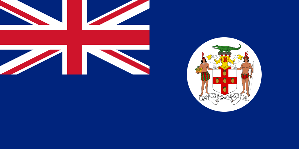 Jamaica (1957–1962) flag color codes
