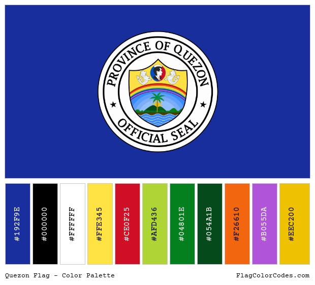 Quezon flag color codes