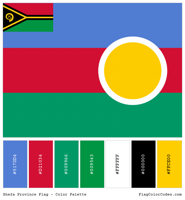 Shefa Province flag color codes