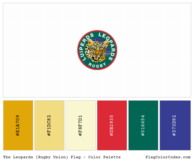 The Leopards (Rugby Union) flag color codes